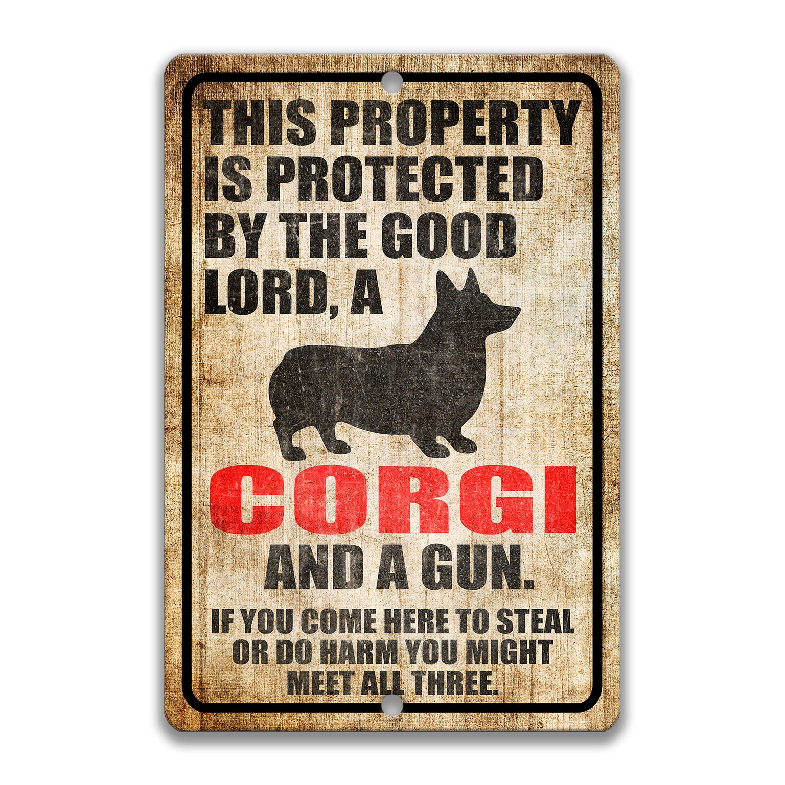 Corgi Dog Sign Dog Warning Sign Dog Sign Warning Sign Corgi - Etsy
