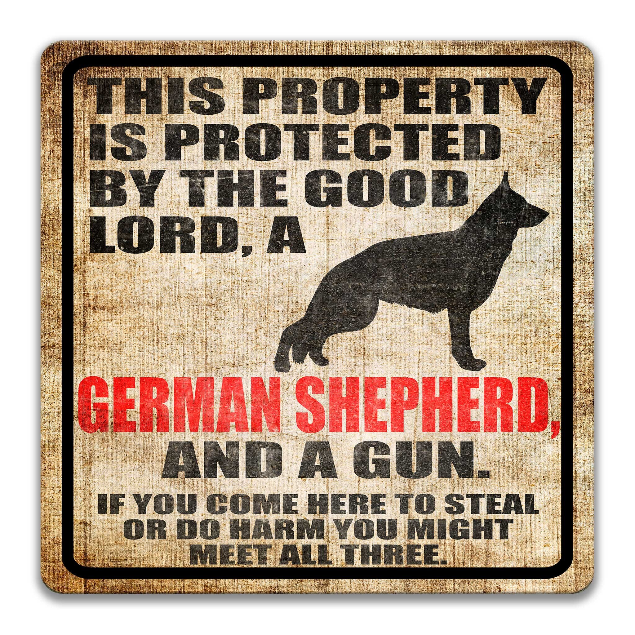 German Shepherd Dog Sign Dog Warning Sign Dog Sign Sign German - Etsy