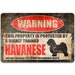 Havanese Sign, Funny Havanese Sign, Havanese Dog Sign, Funny Metal Yard ...