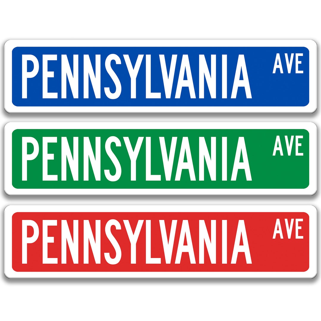Pennsylvania Sign, Pennsylvania Visitor Gift, Custom Street Sign ...