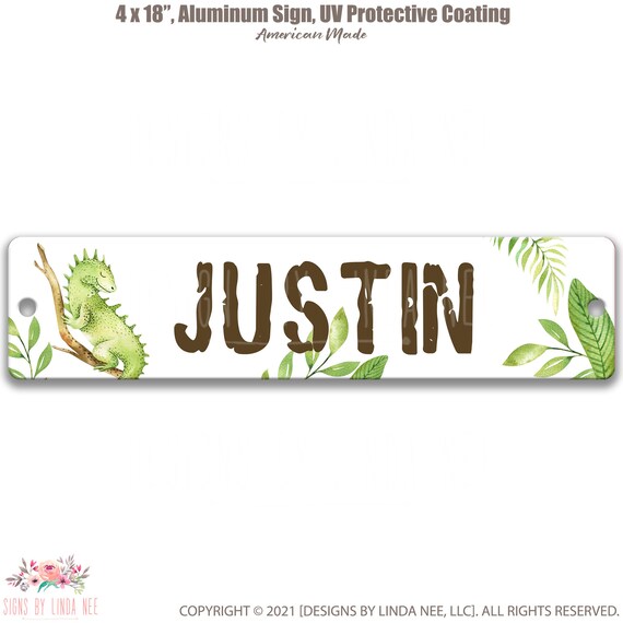 Custom Kids Name Sign Lizard Boys Decor Reptile Theme Name | Etsy