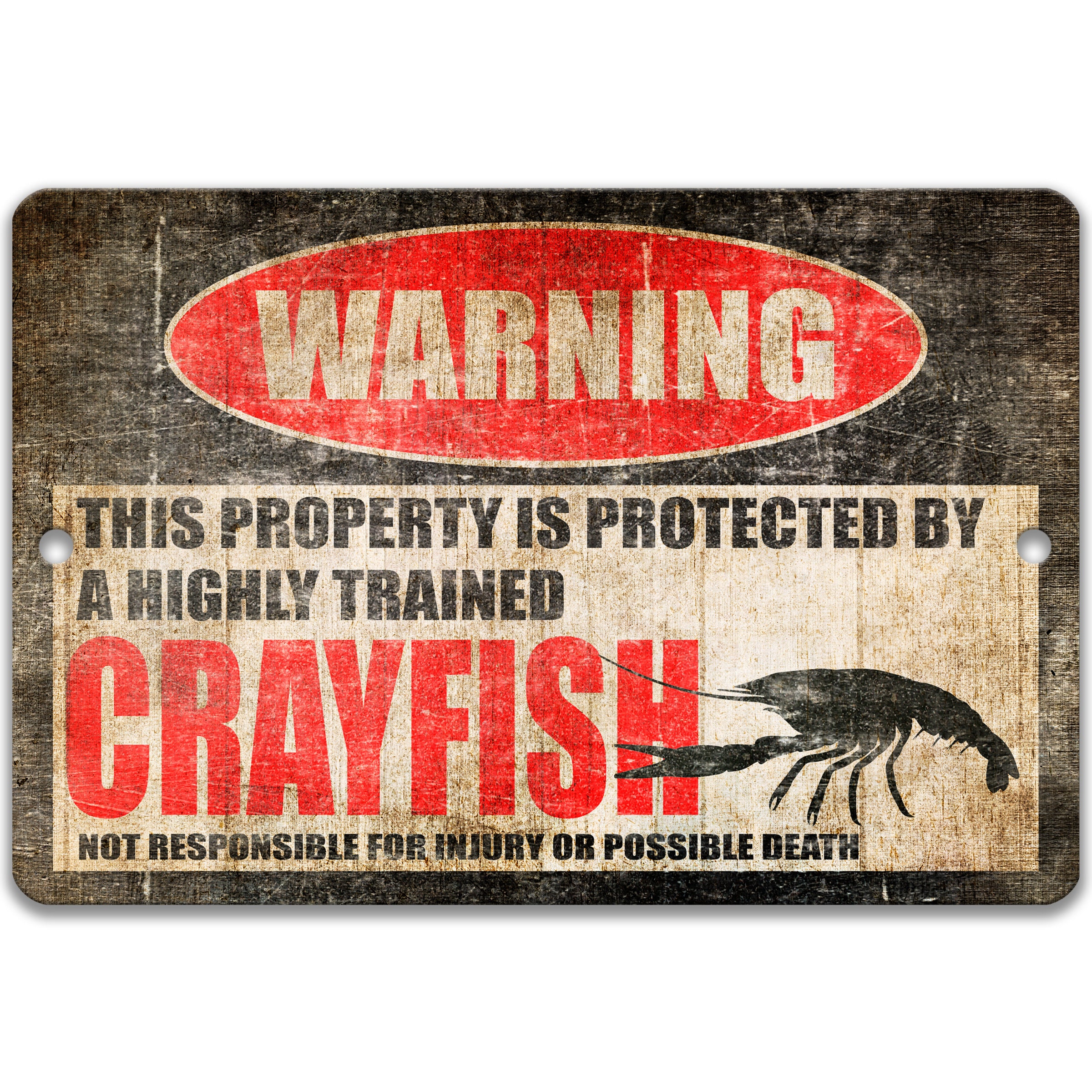 Funny Crayfish Warning Sign, Crayfish Decor, Crayfish Sign, Crawdad ...