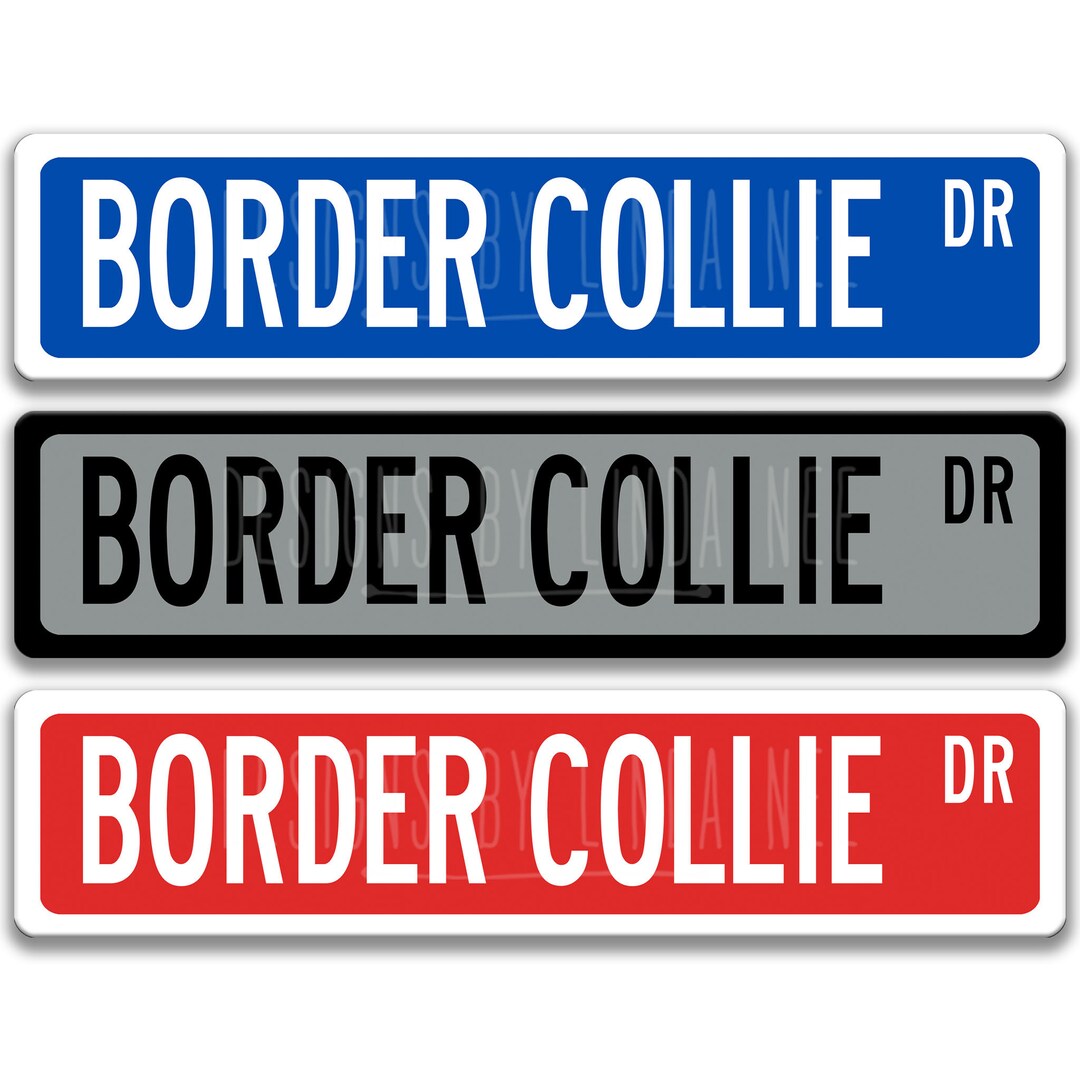 Border Collie Sign Border Collie Gift Collie Dog Lover Gift Custom ...