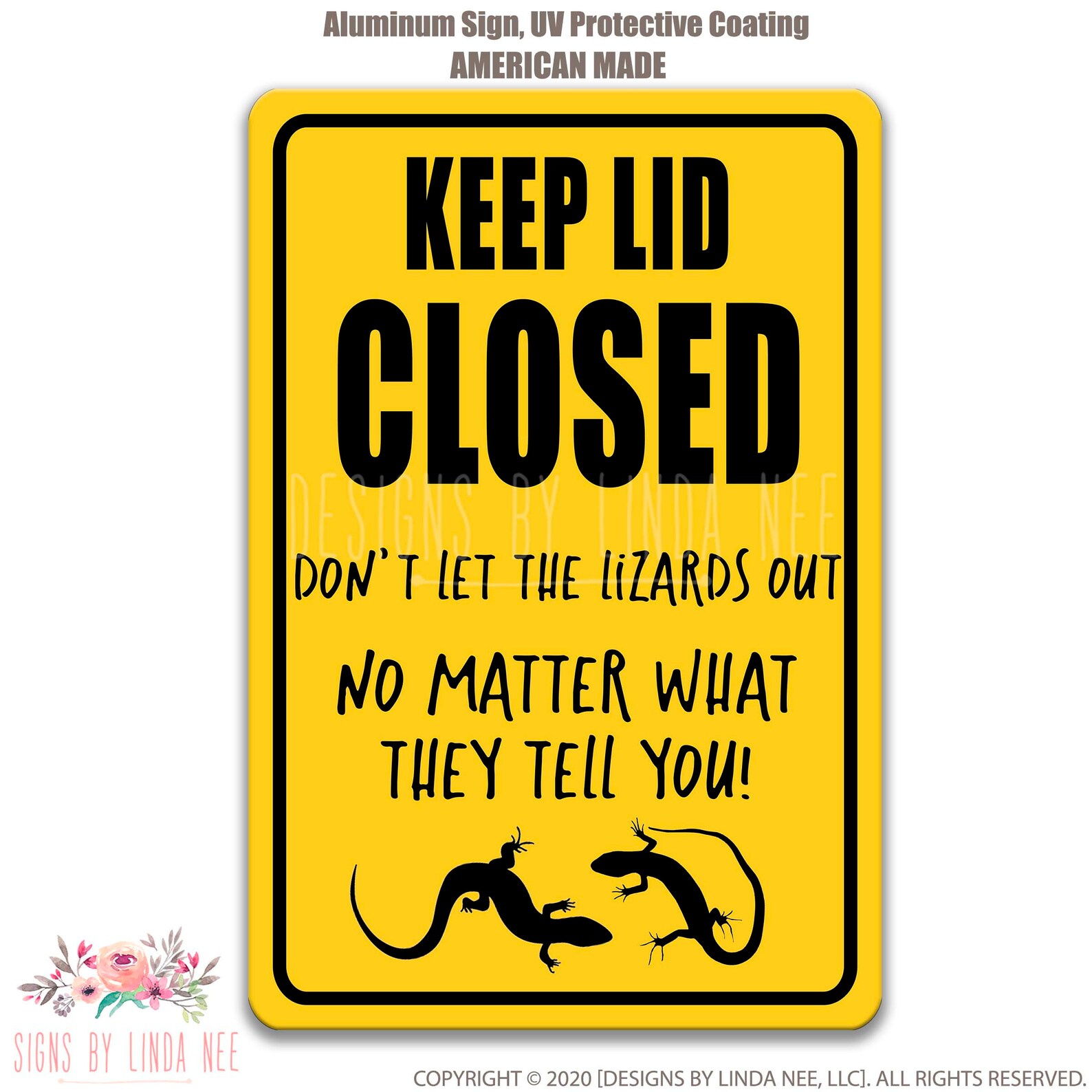 Keep Lid Closed Lizard Sign Funny Lizard Sign Lizard Decor | Etsy