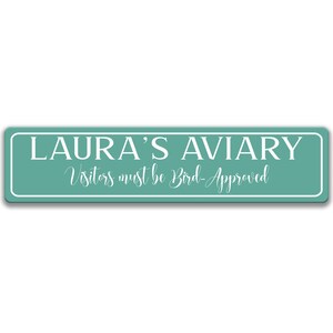 Personalized Aviary Sign, Bird Watching Area, Rustic Bird Sign, Garden ...