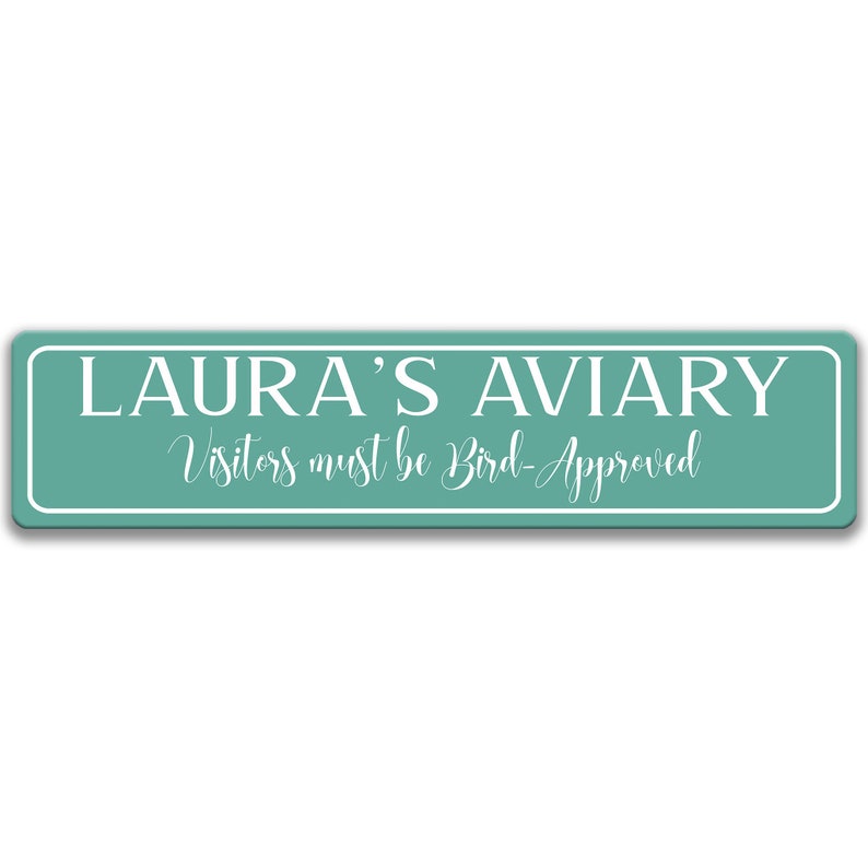 Personalized Aviary Sign, Bird Watching Area, Rustic Bird Sign, Garden ...