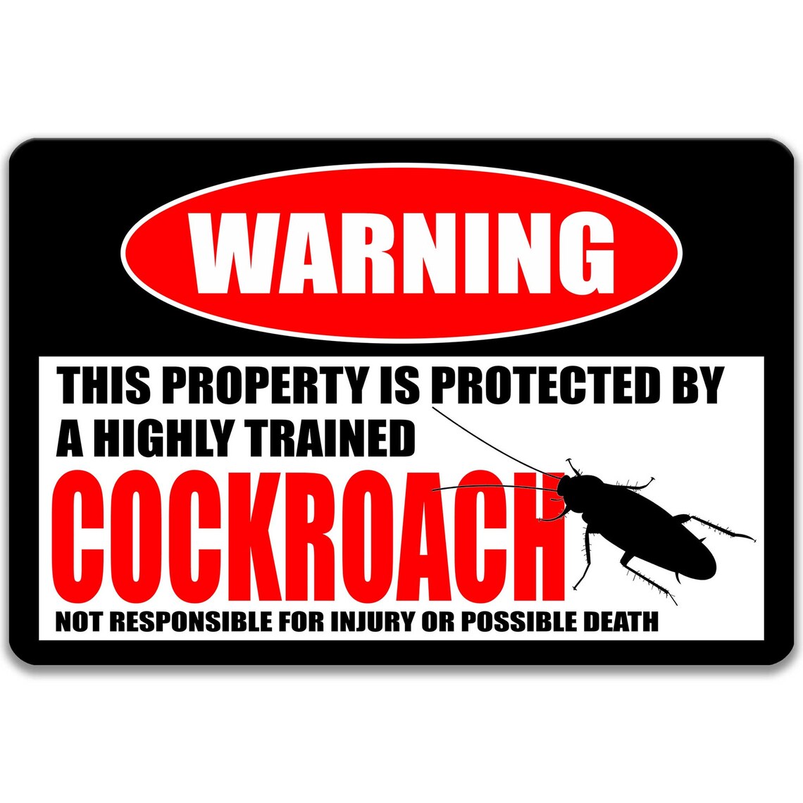 Funny Cockroach Sign Cockroach Gift Cockroach Warning Sign - Etsy