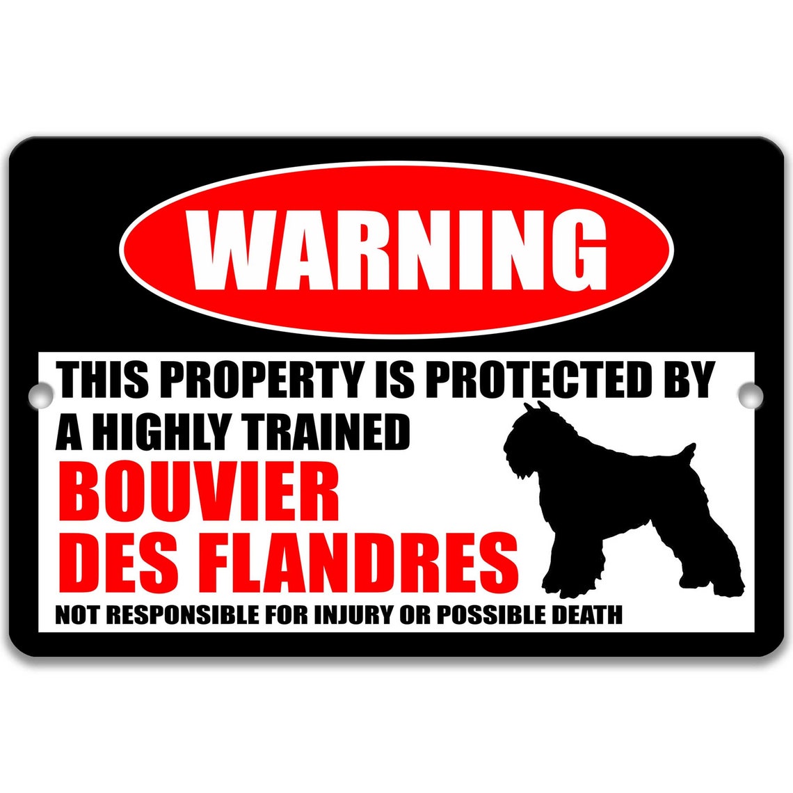 Bouvier Des Flandres Sign Bouvier Dog Sign Dog Warning Sign - Etsy