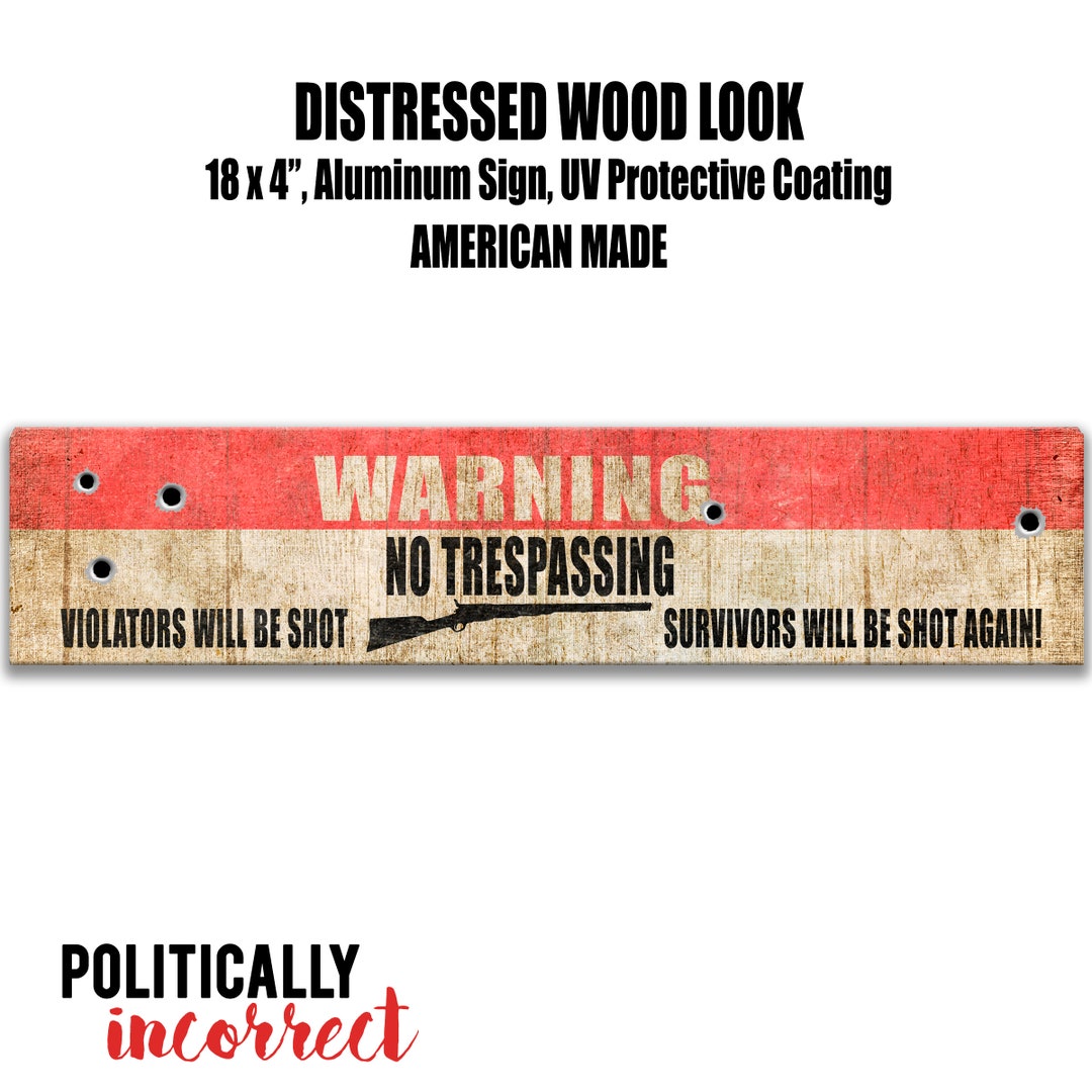 2nd Amendment Sign Gun Owner Sign Gun Sign No Trespassing Sign Metal ...