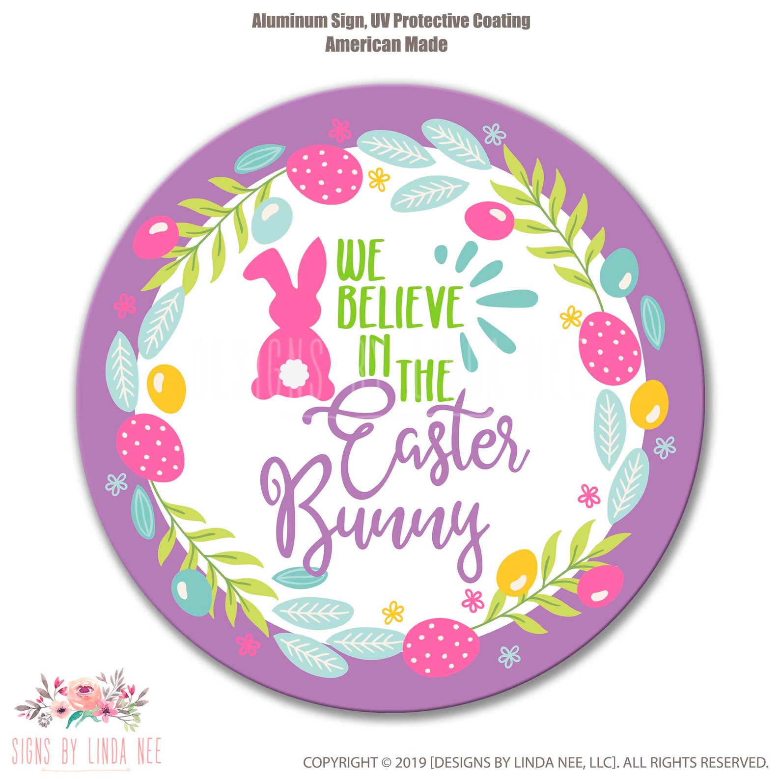 Easter Sign Easter Bunny Sign Easter Decor Easter Wreath - Etsy