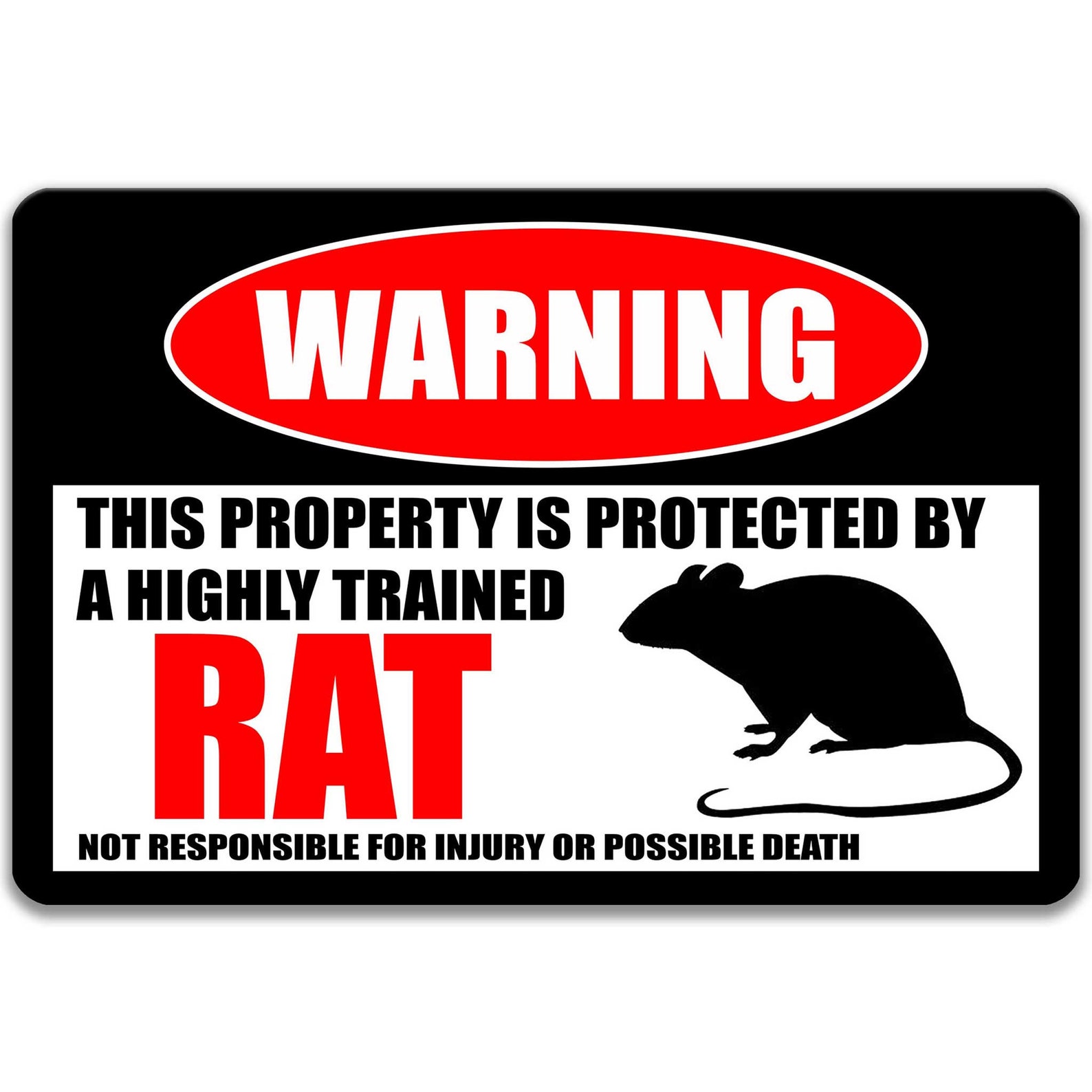 Funny Rat Sign Protected by Rat Animal Decor Pet Rat Sign - Etsy