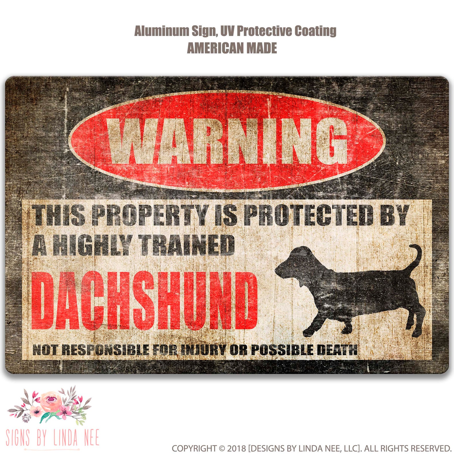 Funny Dachshund Sign Dog Sign Dog Warning Sign Dog Mom Gift | Etsy