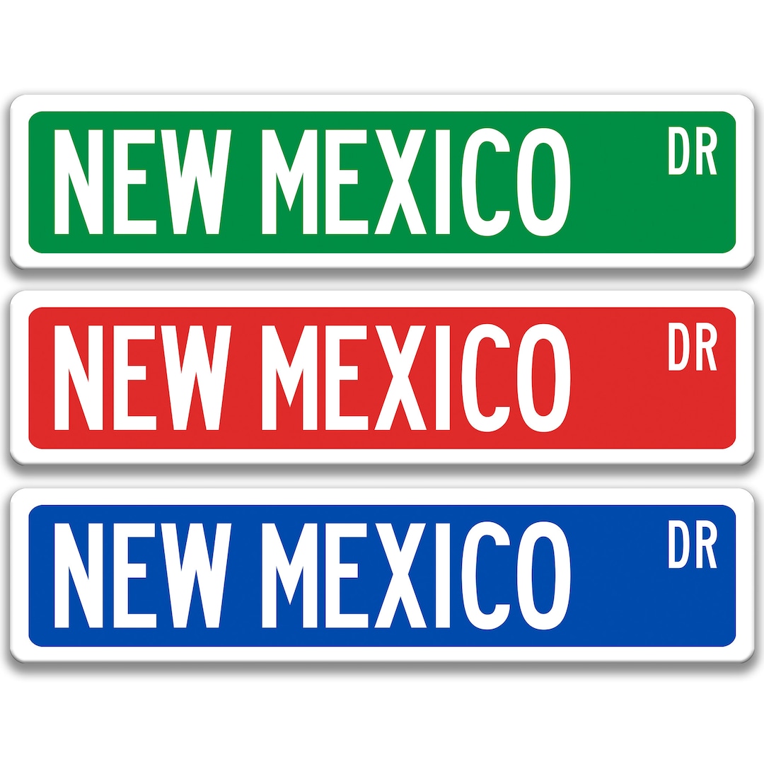 New Mexico Sign, New Mexico, New Mexico Visitor Gift, Custom Street ...