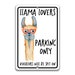 Llama Sign Funny Metal Signs Llama Accessories Llama Parking - Etsy