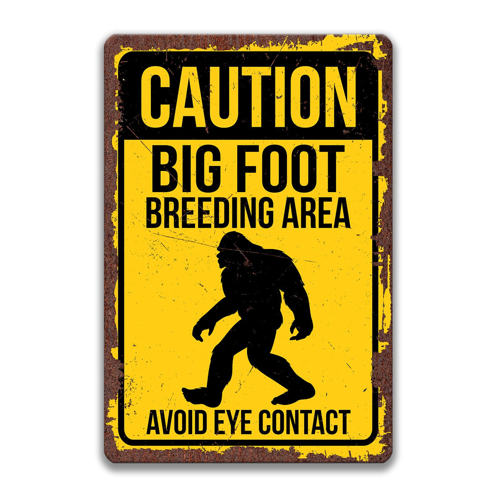Funny Bigfoot Sign Bigfoot Area Cryptozoology Cryptid Gift - Etsy