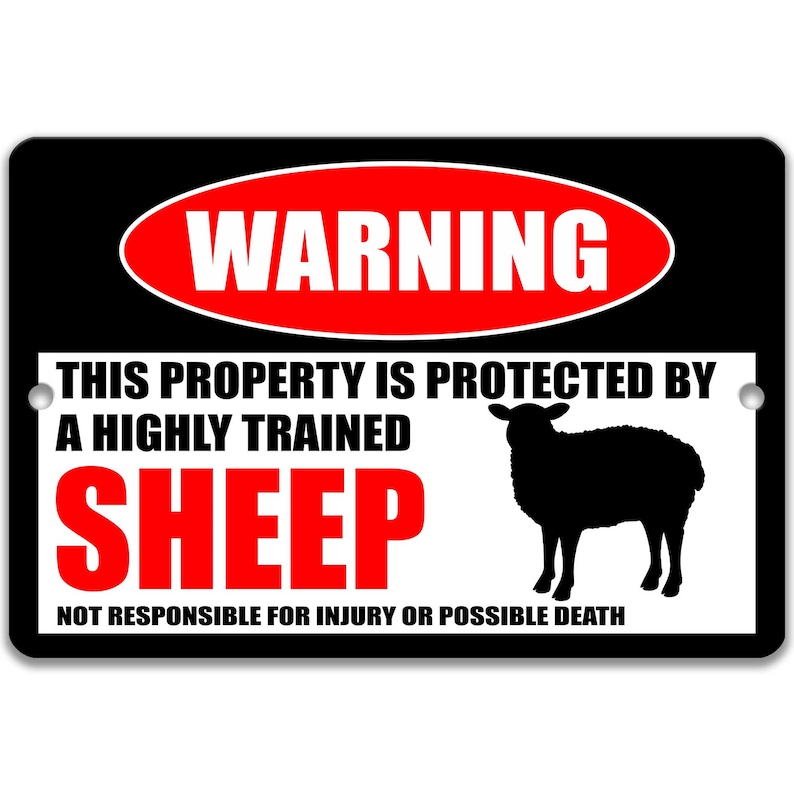 Sheep Sign Funny Sheep Sign Sheep Warning Sign Sheep Decor - Etsy