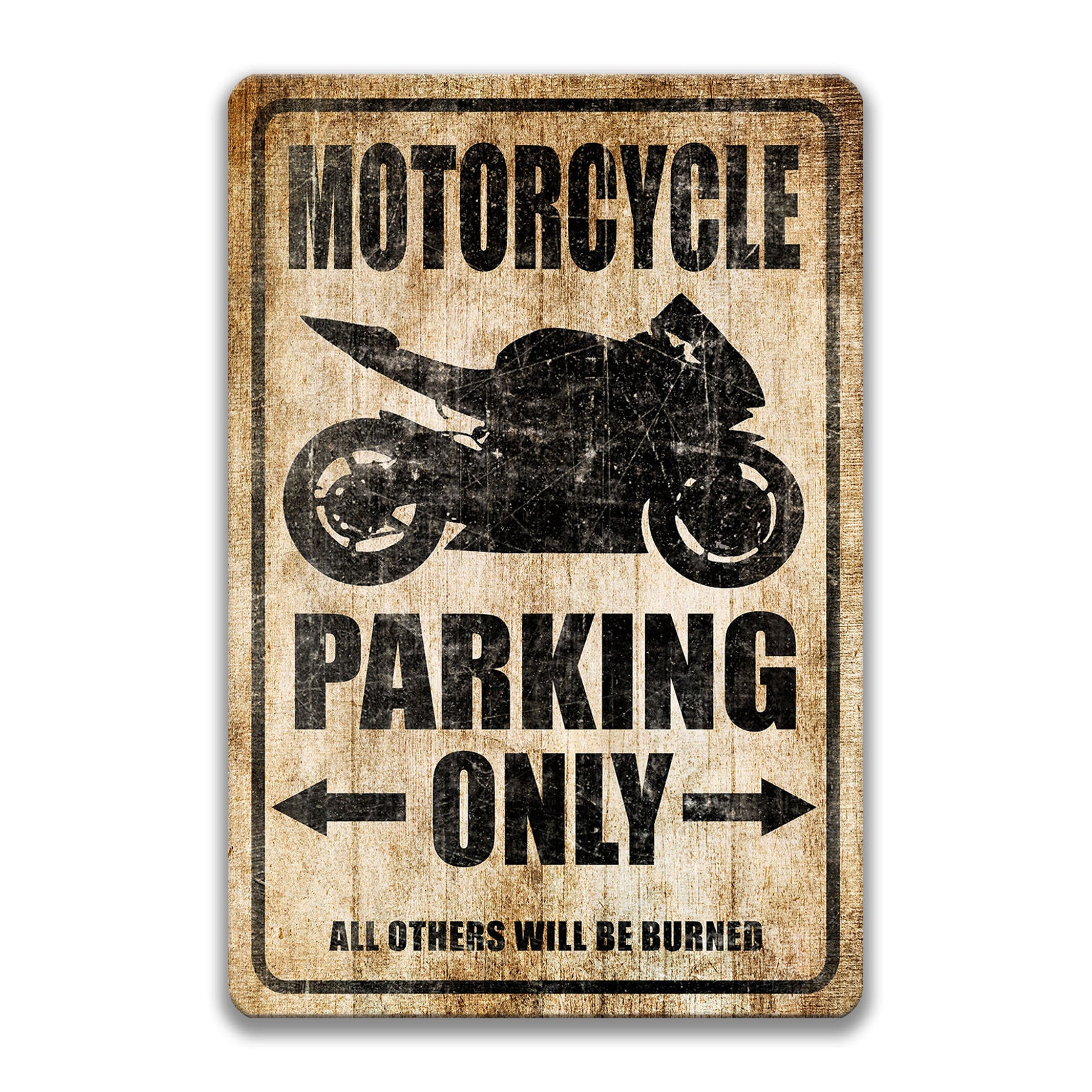 Motorcycle Parking Sign, Motorcycle Sign, Gift for Biker, Motorcyclist ...