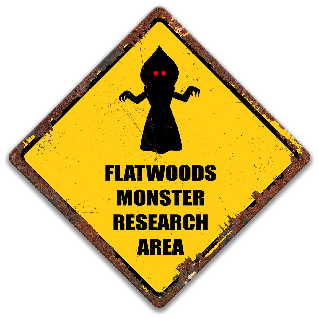 Cryptozoology Sign, Cryptid Decor, Shapeshifter, Flatwoods Monster ...