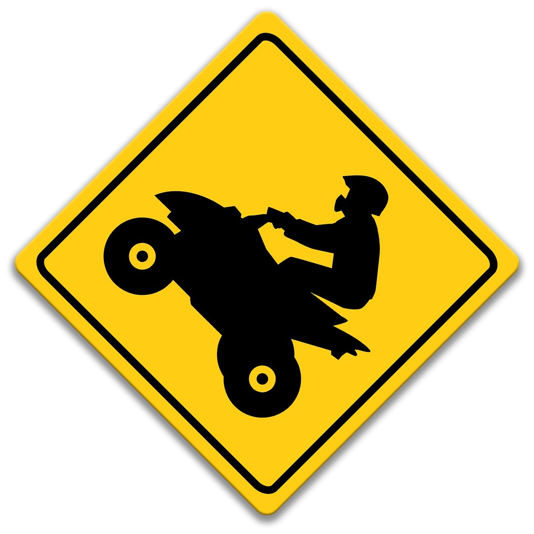 ATV Sign, ATV Crossing, ATV Decor, All Terrain Vehicle Warning Sign ...