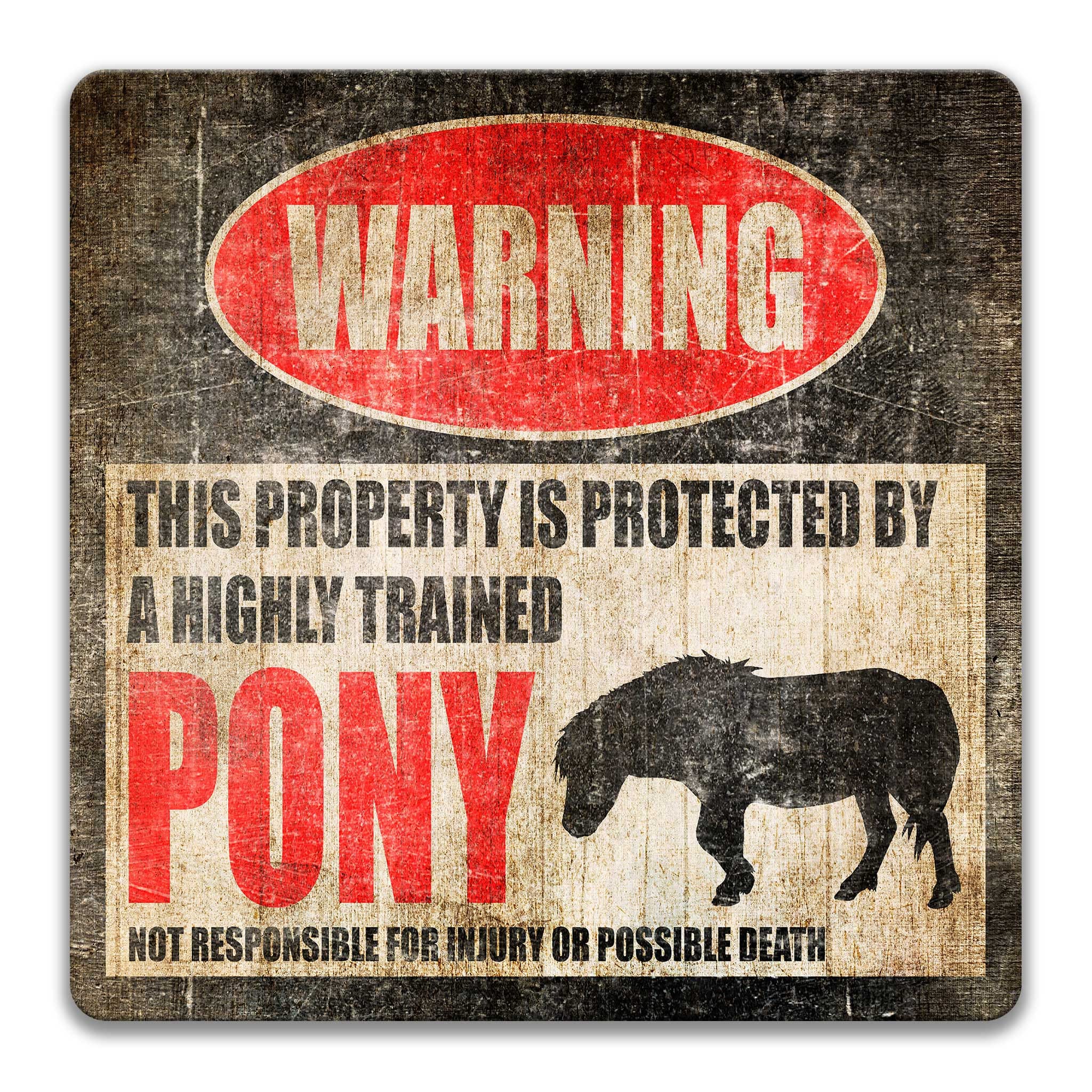 Pony Sign Pony Decor Barn Sign Funny Pony Sign Pony Warning | Etsy
