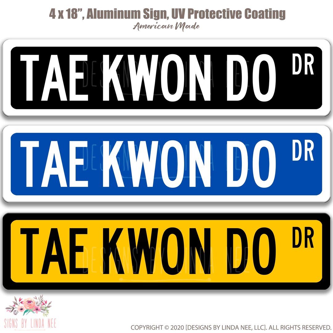 Tae Kwon Do Sign, Karate Wall Decor, Martial Arts, Tae Kwon Do Studio ...