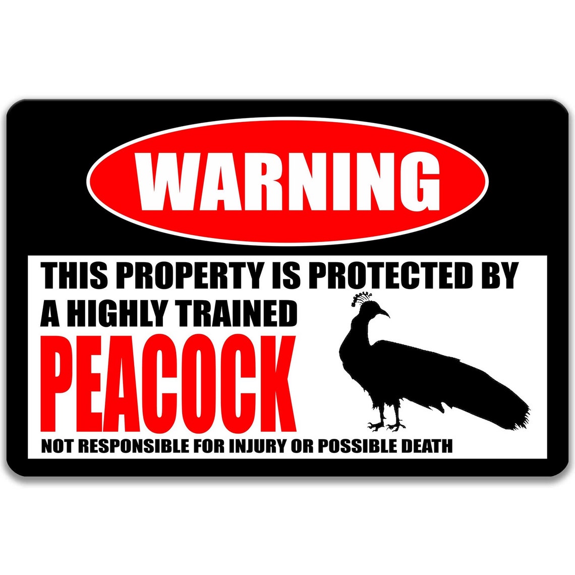 Peacock Sign Funny Peacock Sign Farm Sign Peacock Decor Barn - Etsy
