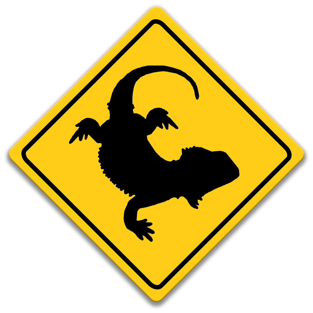Bearded Dragon Crossing, Bearded Dragon Xing, Bearded Dragon Decor ...