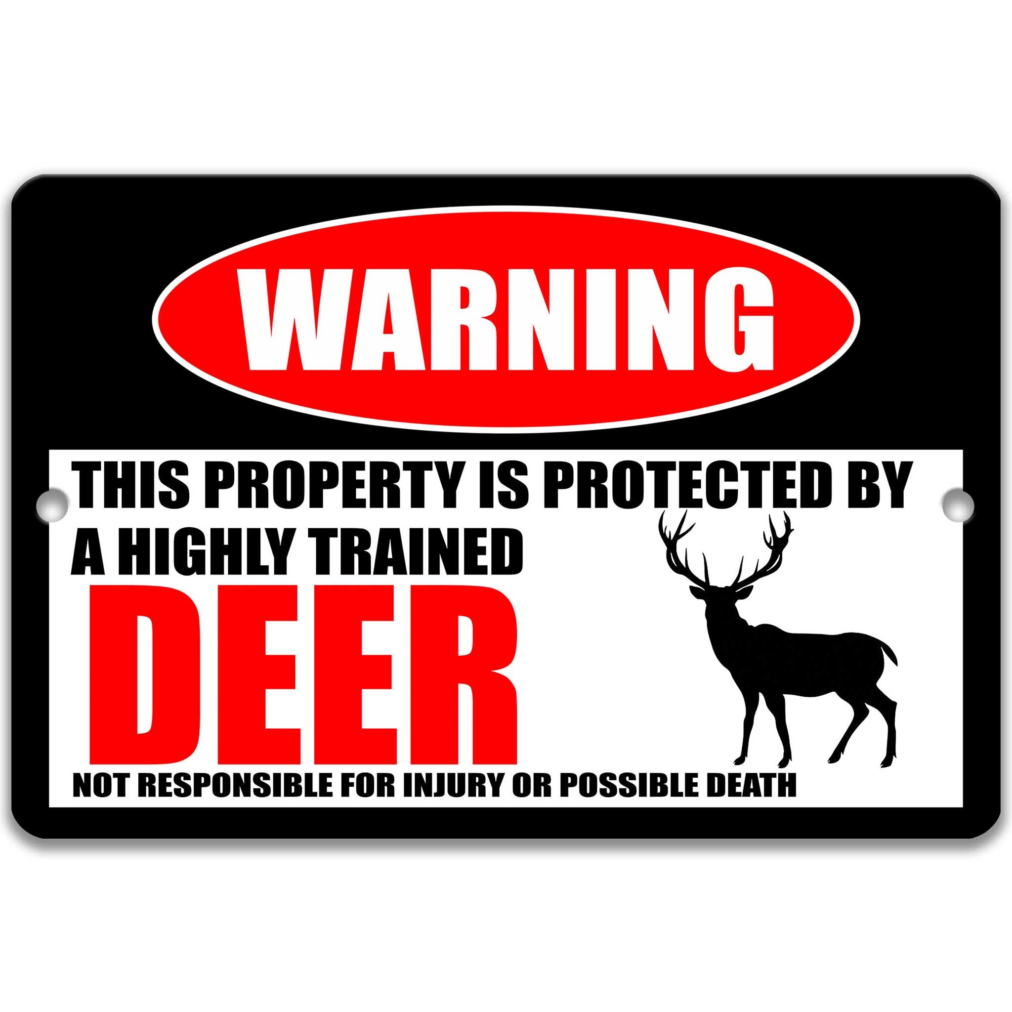 Deer Sign Cabin Sign Funny Deer Sign Deer Decor Deer Warning - Etsy
