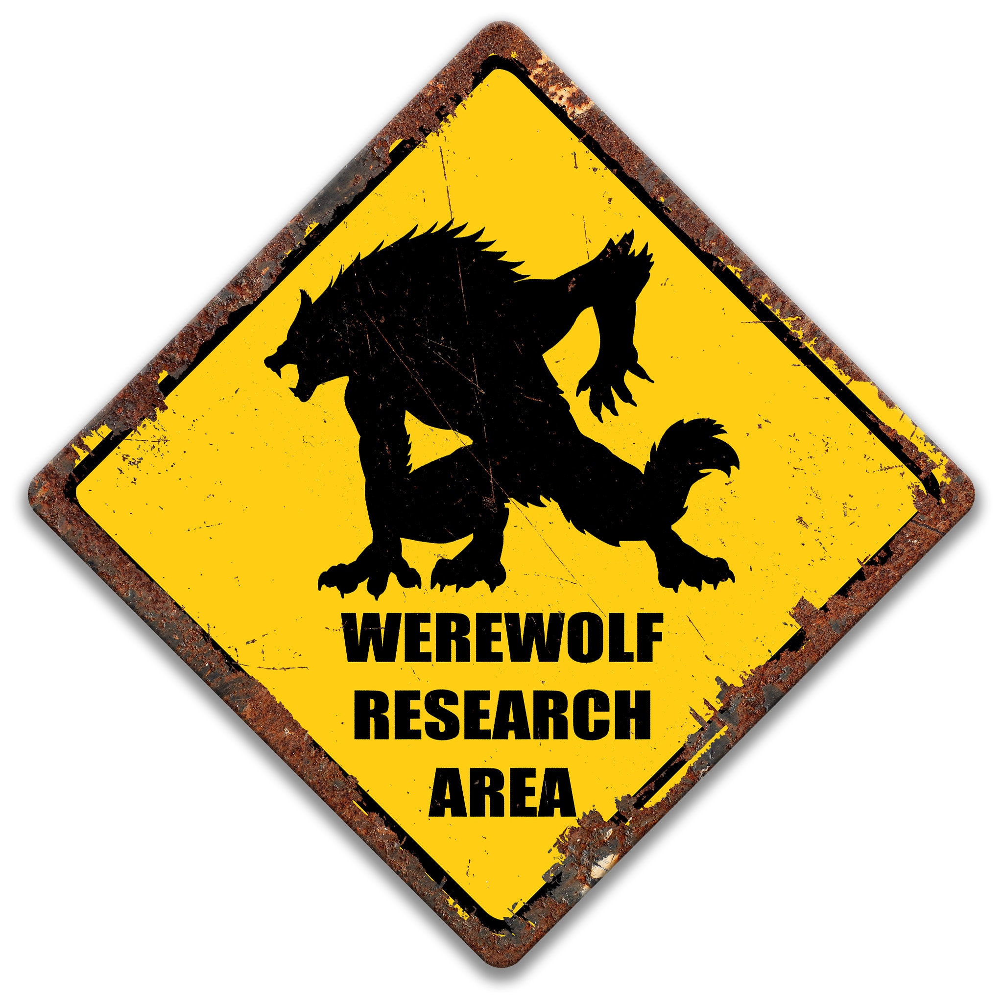Werewolf Research Area Sign Lycanthrope Full Moon Folklore - Etsy