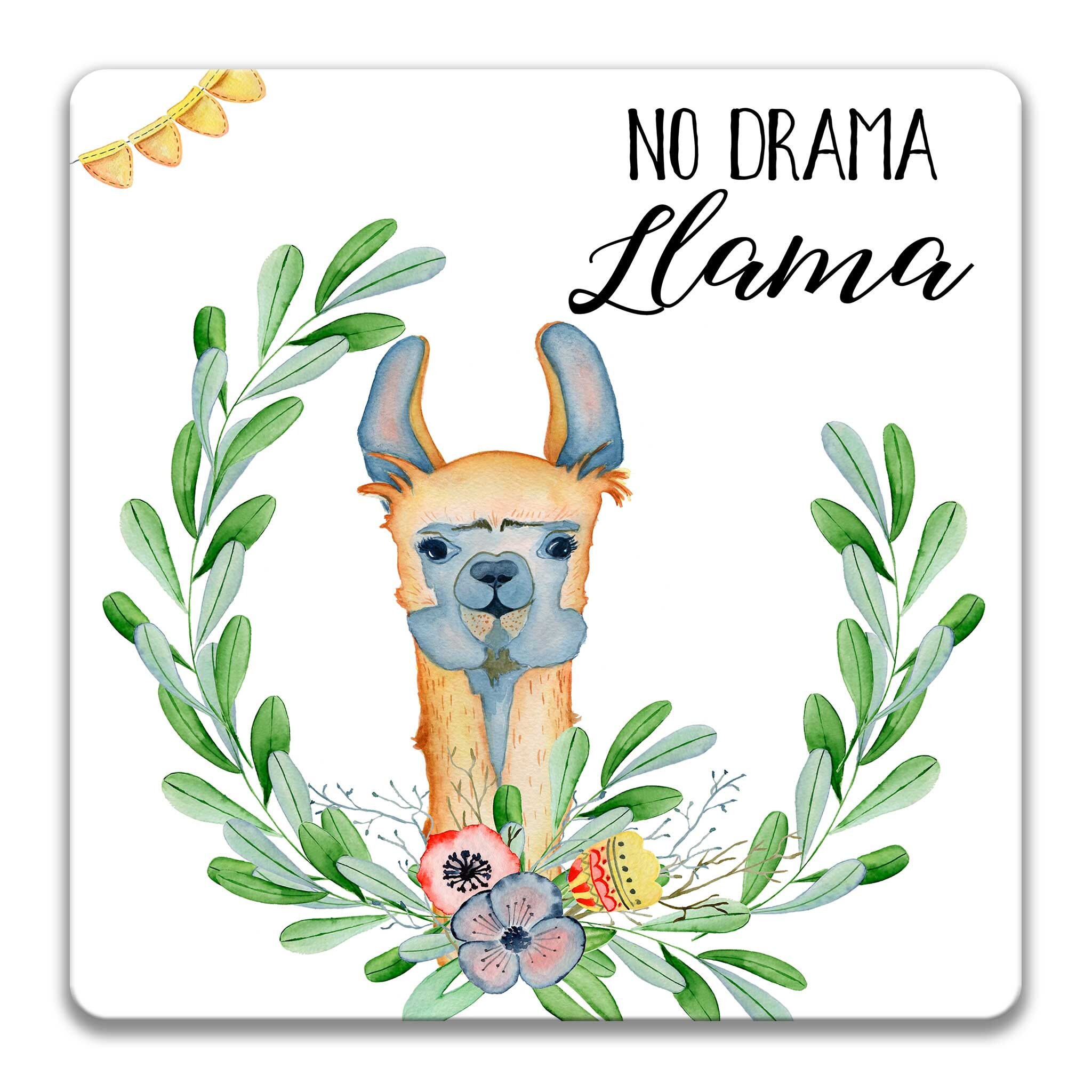No Drama Llama Sign Funny Metal Signs Llama Accessories Llama - Etsy