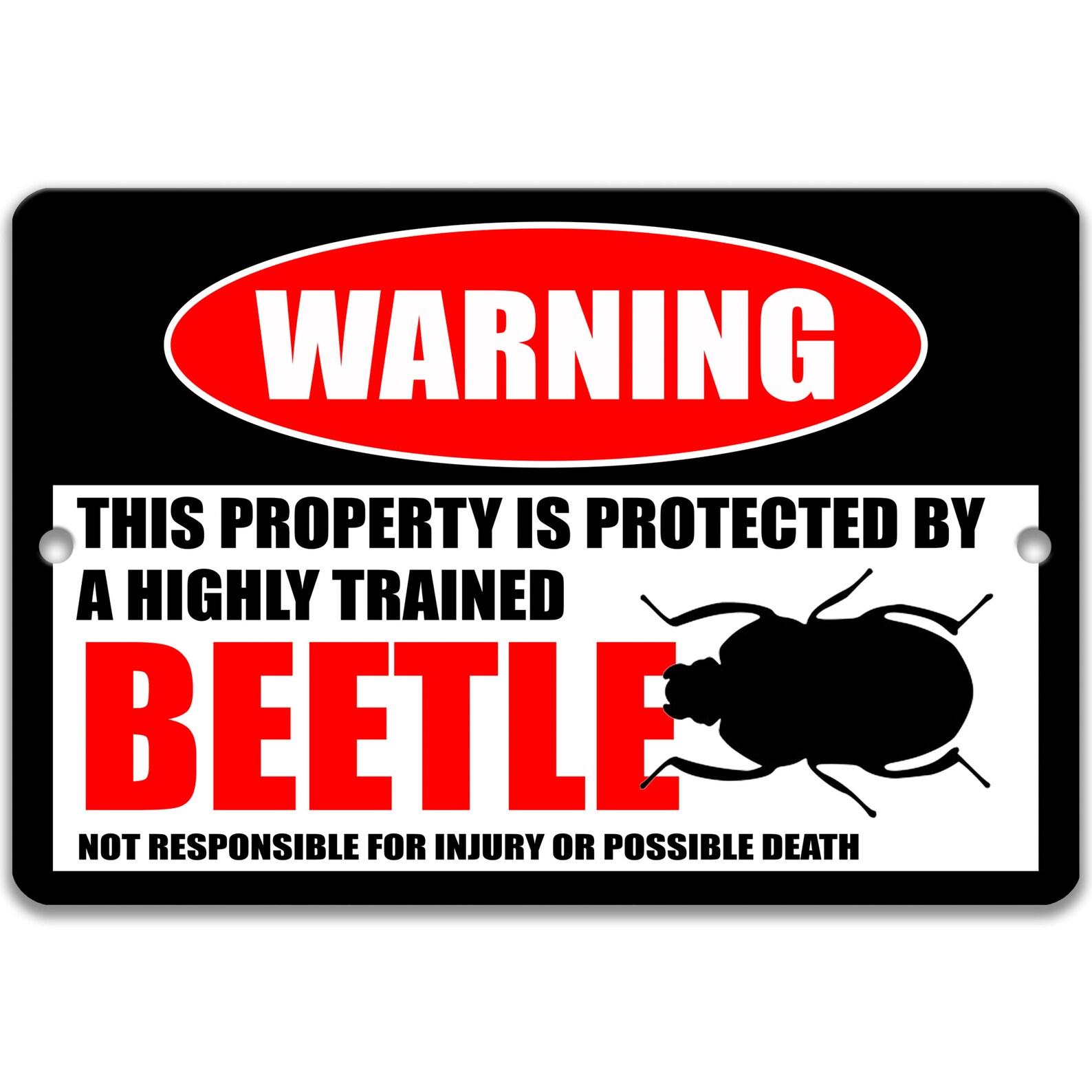 Funny Beetle Warning Sign, Beetle Decor, Beetle Sign, Bug Sign, Insect ...