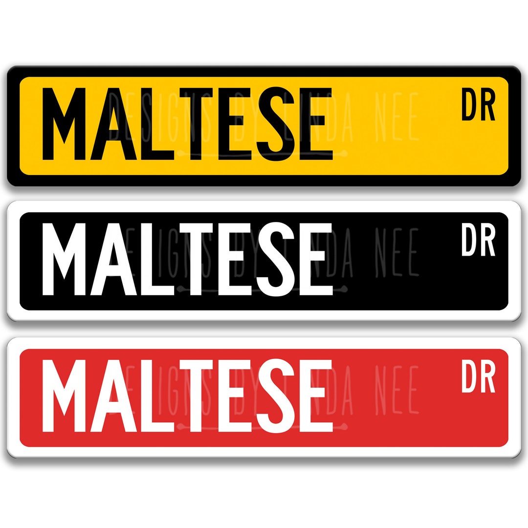 Maltese Dog Sign Maltese Sign Maltese Decor Dog Lover Gift Custom ...