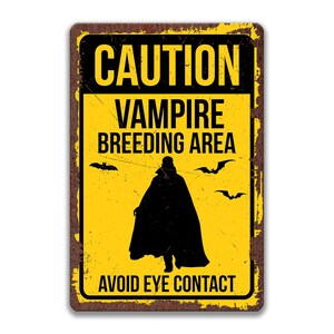 Vampire Sign Vampire Breeding Area Vampire Gift Urban - Etsy