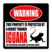 Iguana Sign Funny Iguana Sign Iguana Accessories Warning Sign Metal ...