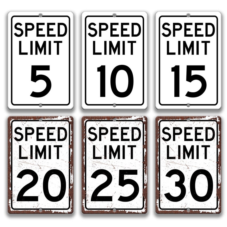 Speed Limit Sign Custom Speed Limit Street Sign Pick Your - Etsy