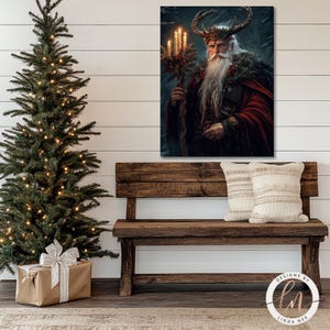Yule King Print, Pagan Yule Art, Folklore, Norse, Mytholgy, Yuletide ...