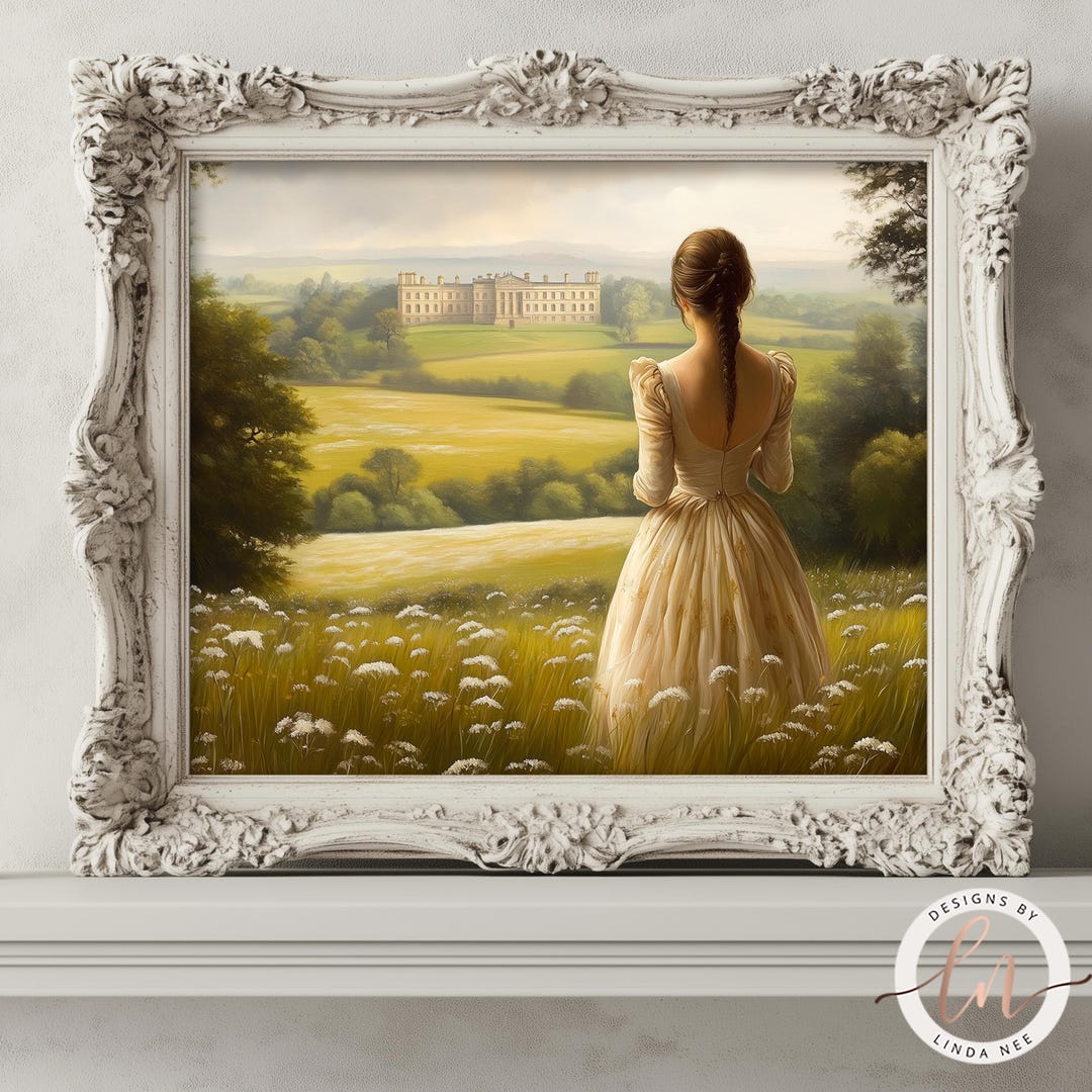 Pride and Prejudice Art Print, Elizabeth Bennet Pemberley Estate ...
