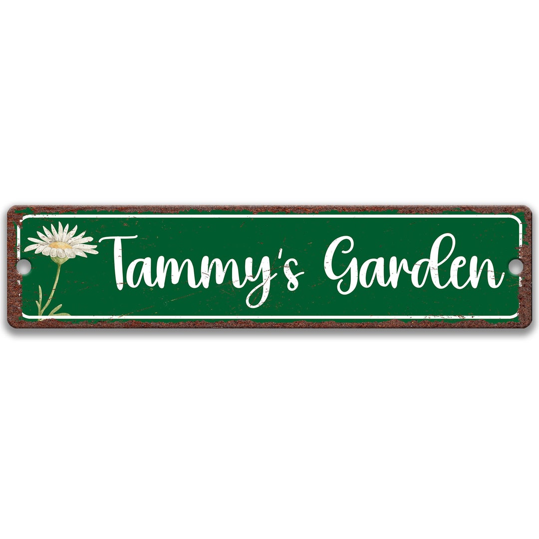 Garden Sign, Personalized Flower Garden Sign, Garden Shed Decor, Custom ...
