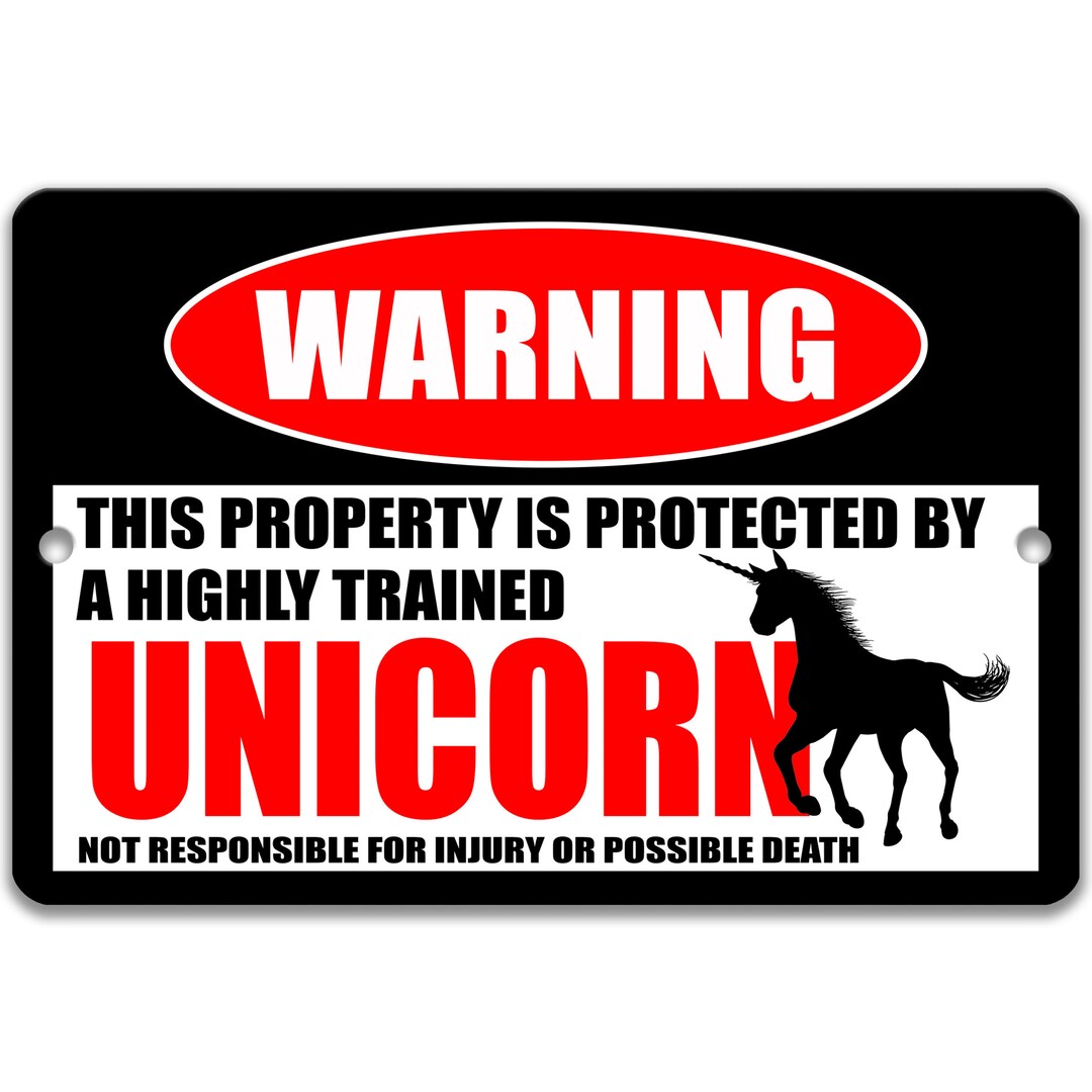 Unicorn Cryptid Sign, Mythical Creature, Fantasy Art, Funny Unicorn ...