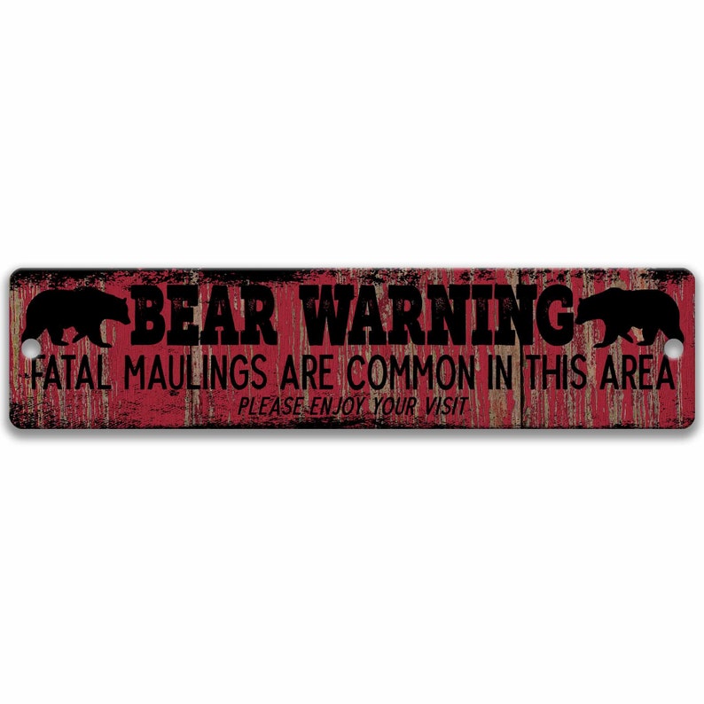 Funny Bear Warning Sign Bear Hunting Sign Black Bear - Etsy