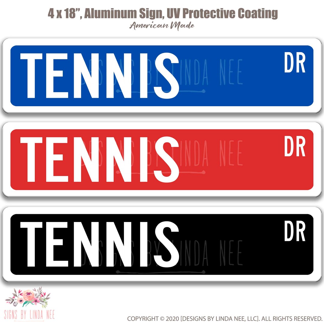 Tennis, Tennis Sign, Tennis Court Sign, Gift for Tennis Player, Tennis ...