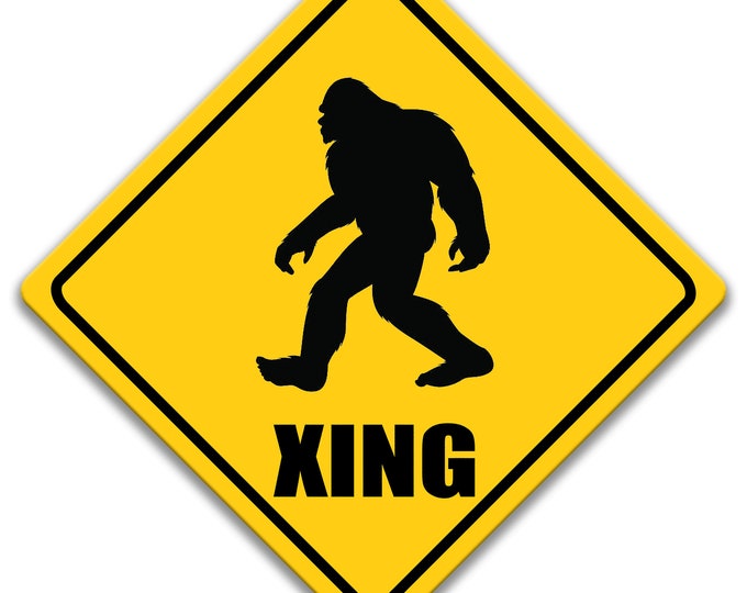 Sasquatch Warning Sign Samsquanch Seen in This Area - Etsy
