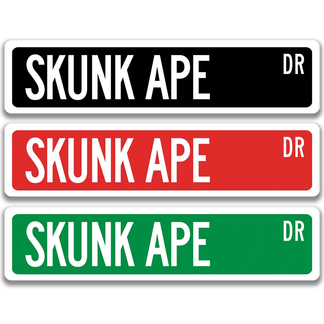 Skunk Ape Funny Metal Sign, Cryptid Outdoor Sign, Humorous Cryptid ...