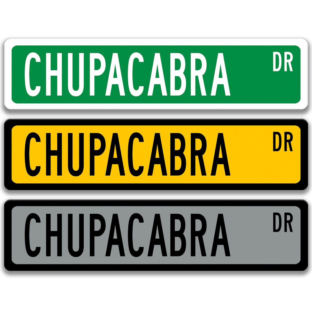 Chupacabra Sign, Cryptidcore, Geeky Wall Art, Funny Cryptozoology Decor ...