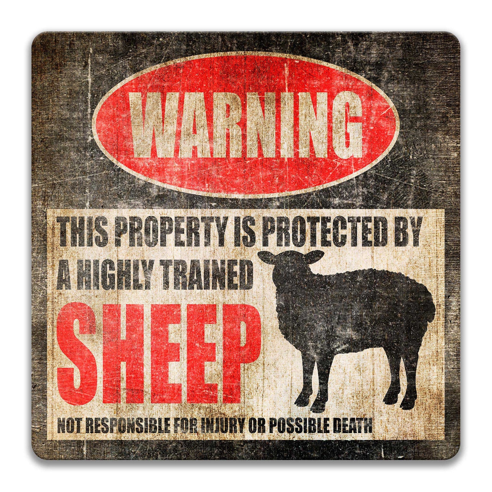 Sheep Sign Funny Sheep Sign Sheep Warning Sign Sheep Decor - Etsy