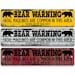 Funny Bear Warning Sign, Bear Hunting Sign, Black Bear, Grizzly Bear ...