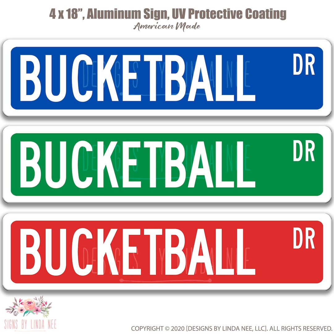 Bucketball, Custom Bucketball Sign, Bucketball Yard Game Sign, Outdoor ...