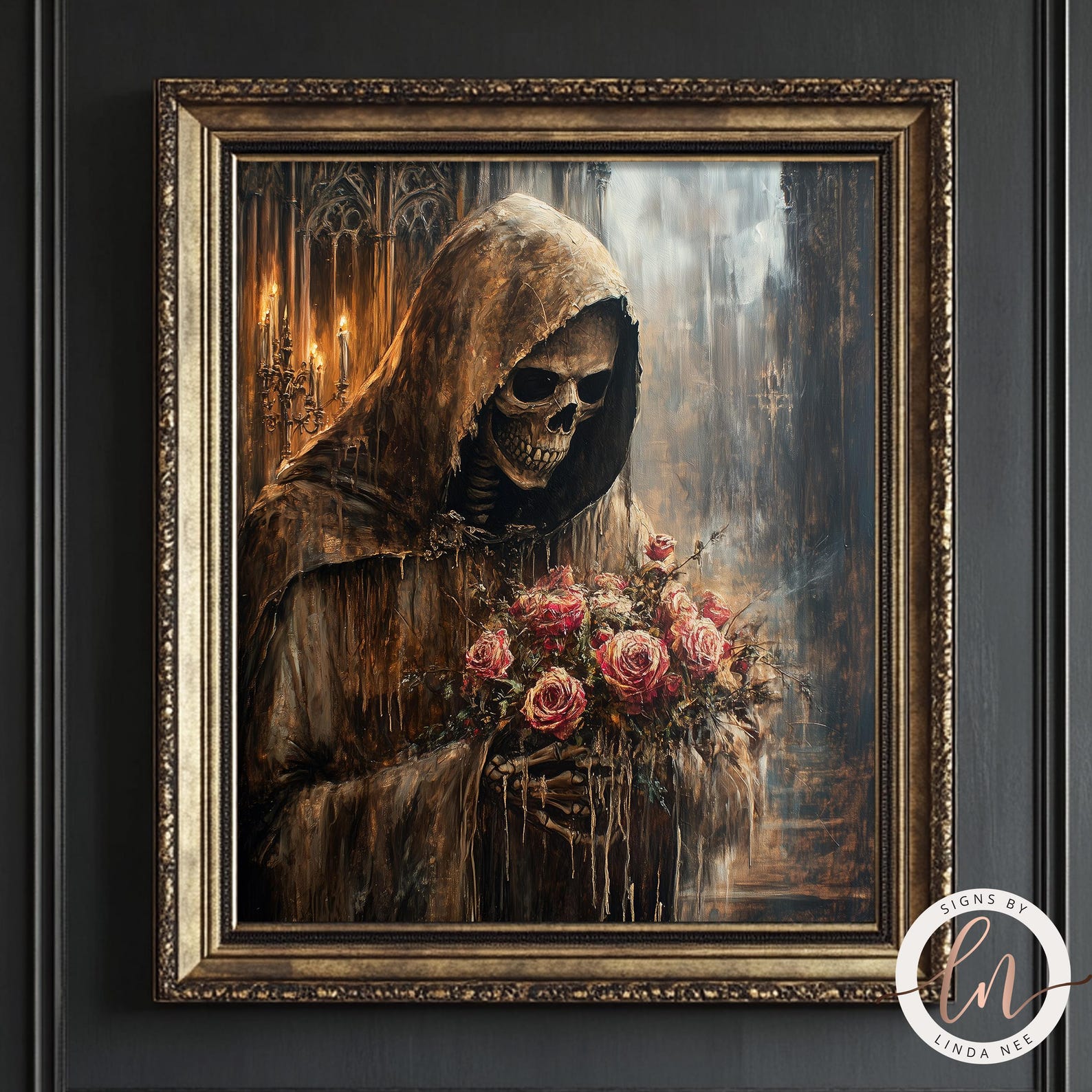 Dark Academia Wall Art Print, Moody Vintage Dark Romance Decor ...