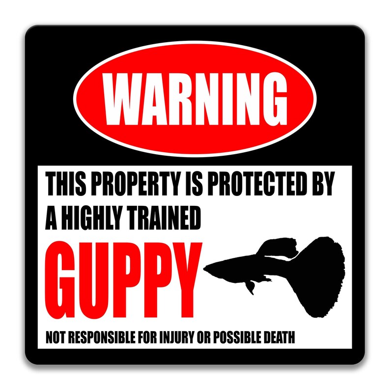 Guppy Fish Sign Funny Fish Sign Aquarium Sign Aquarium Fresh - Etsy
