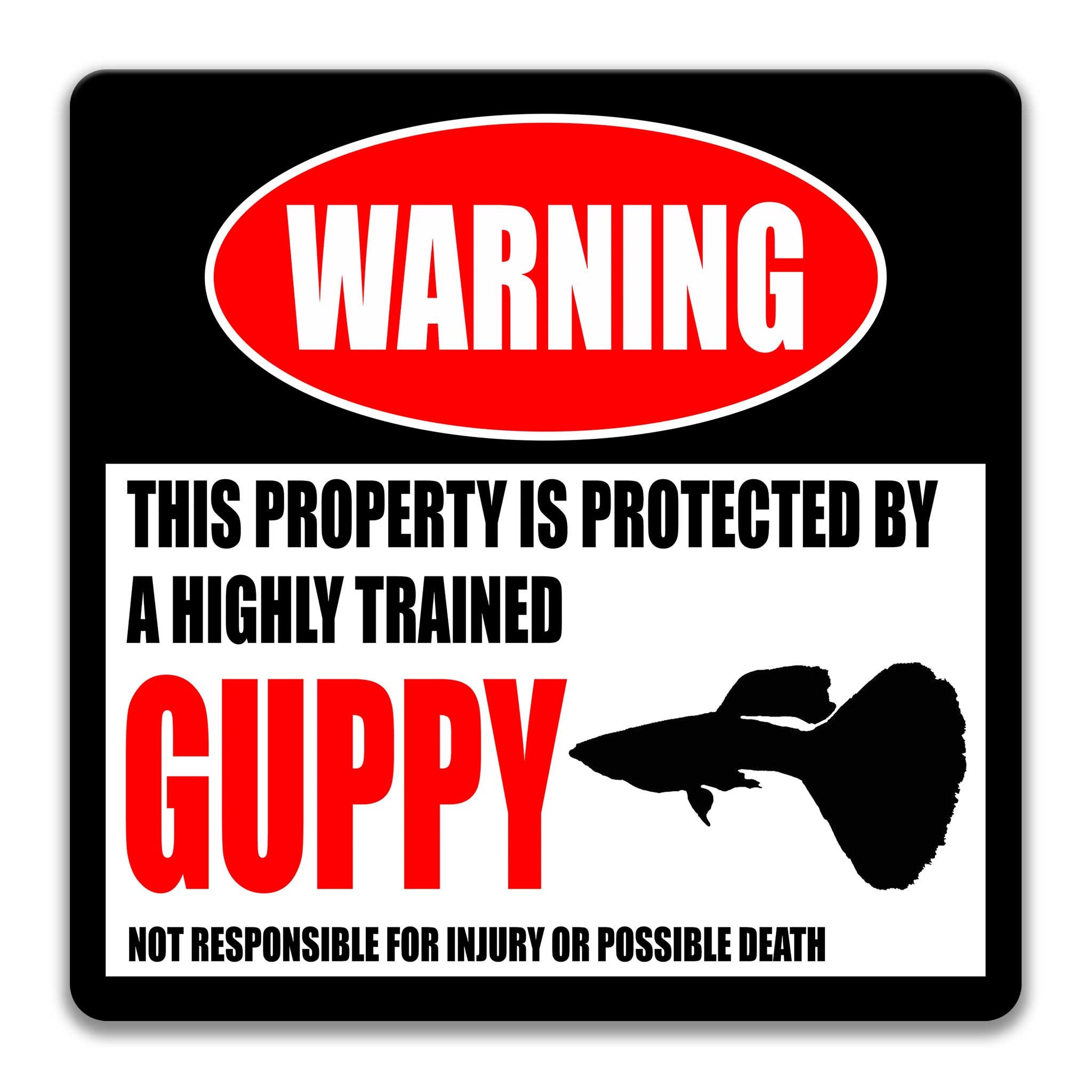 Guppy Fish Sign Funny Fish Sign Aquarium Sign Aquarium Fresh - Etsy